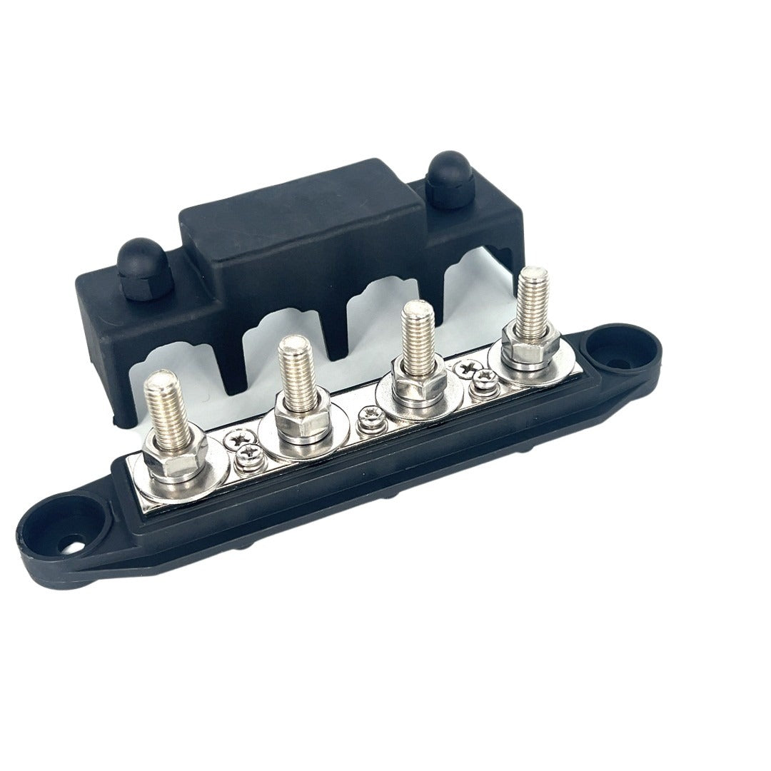 DC Bus Bar + Cover (4 x M8 + 3 x #8 Screw) (48V DC / 2... | CABLESmart