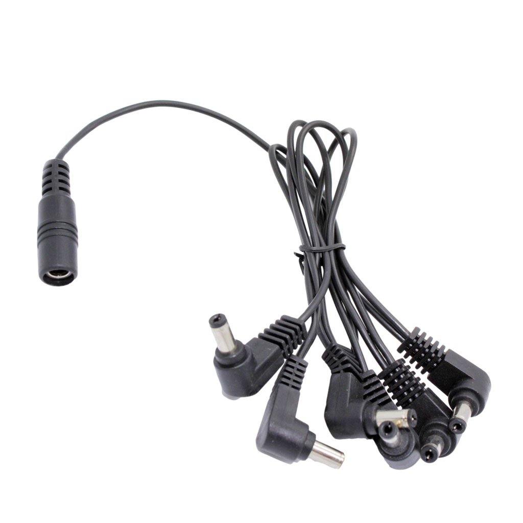 2.1mm DC Female to Daisy Chain 6 x 2.1mm DC Male Angle Connector (25cm ...