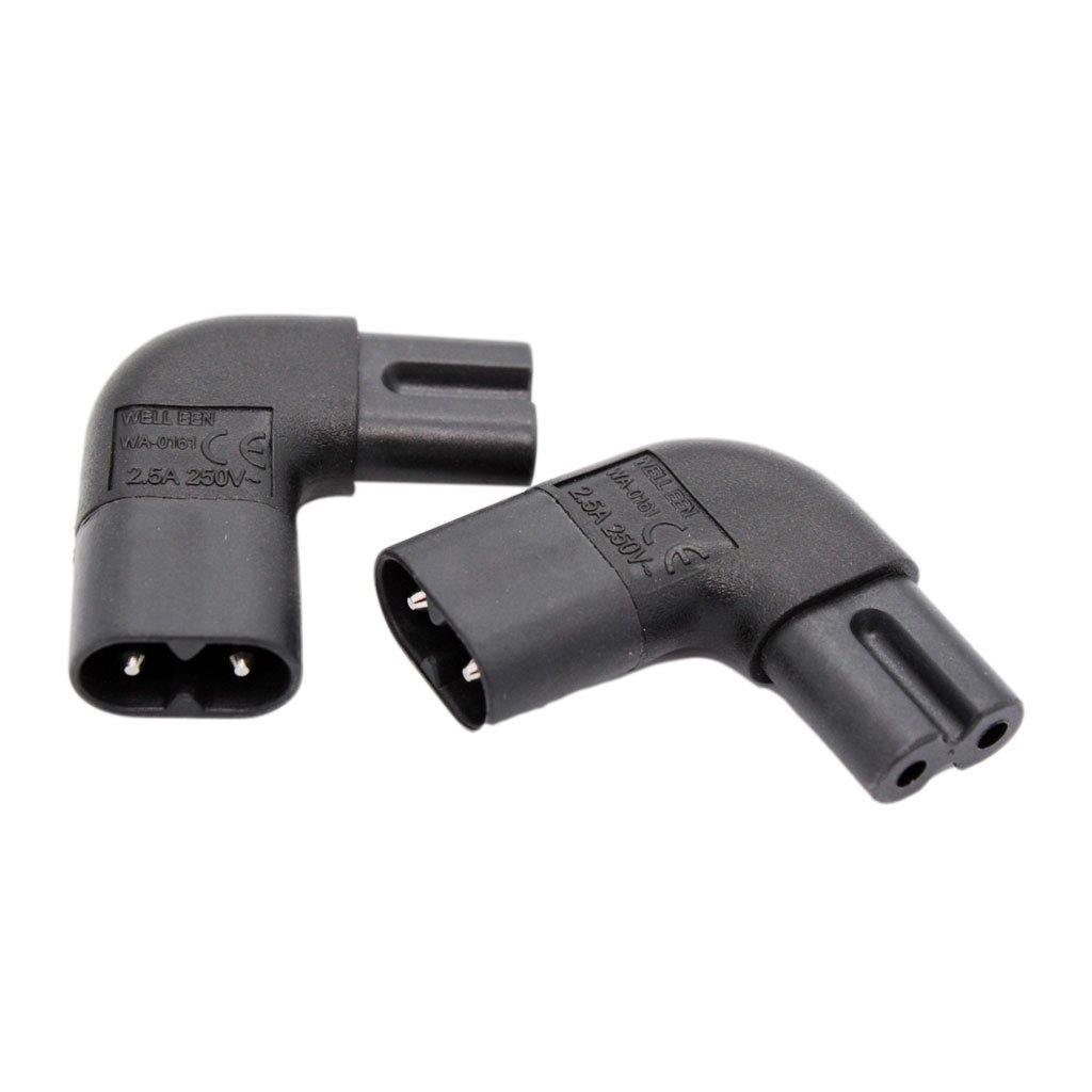 Figure 8 Male to Figure 8 Female Right Angle Horizontal Adaptor (1pc ...