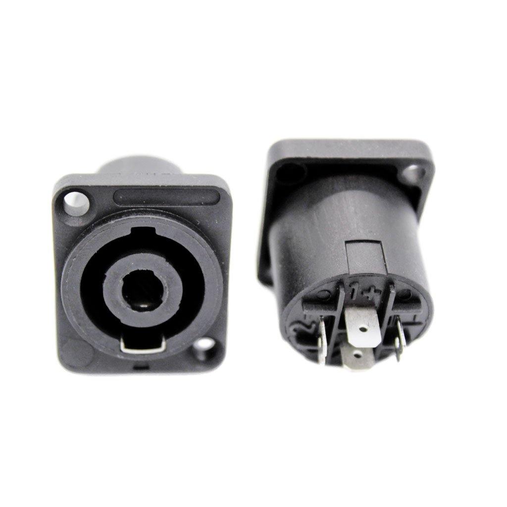 Speakon (4P) Female Panel Mount Connector (Metal Clip type) (1pc ...