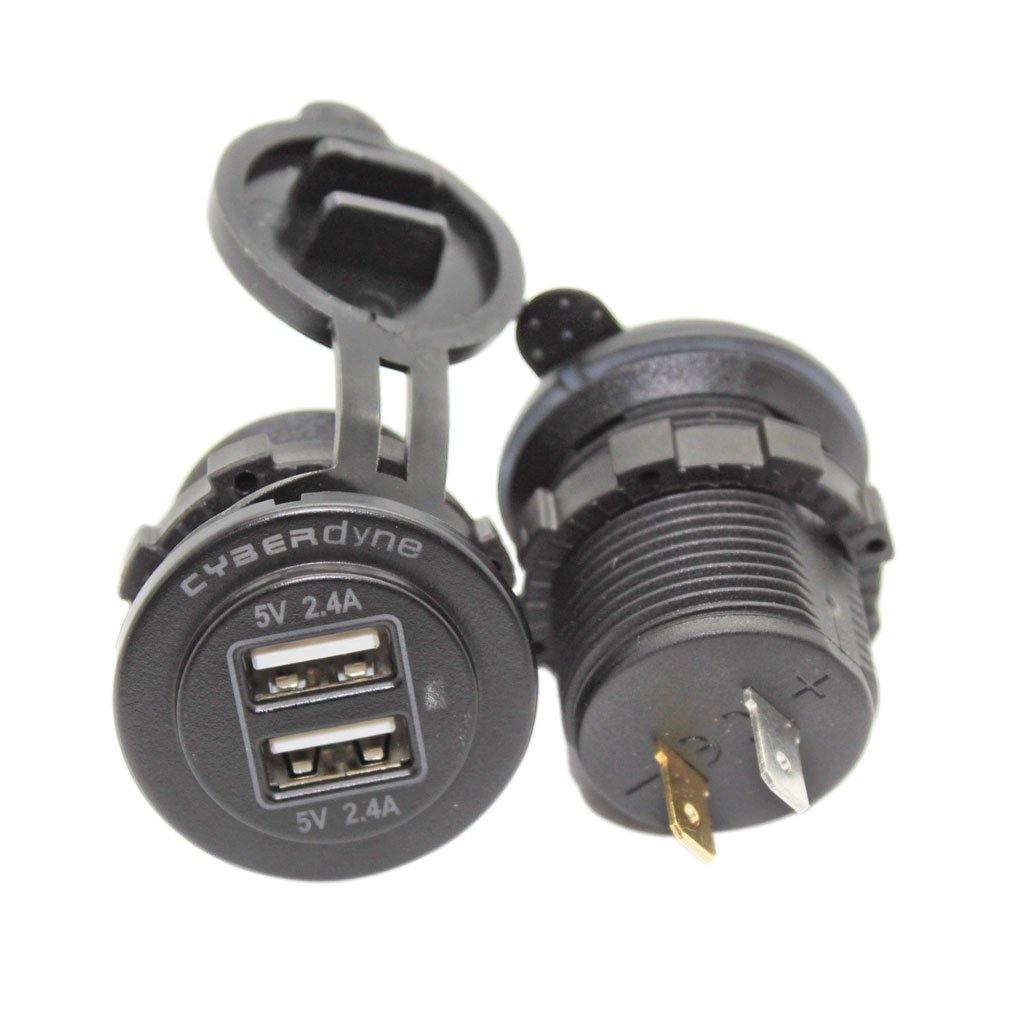 DC Power Socket (12V/24V DC 10A) (2 x USB 5V 2.1A) (1pc) | CABLESmart