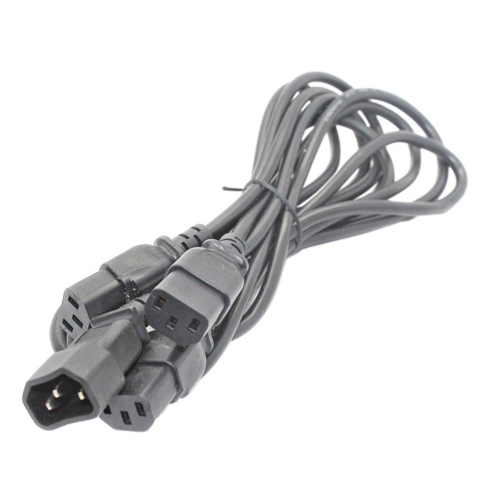 IEC Male to 3 x IEC Female Cable (2m + 1m) – CABLESmart