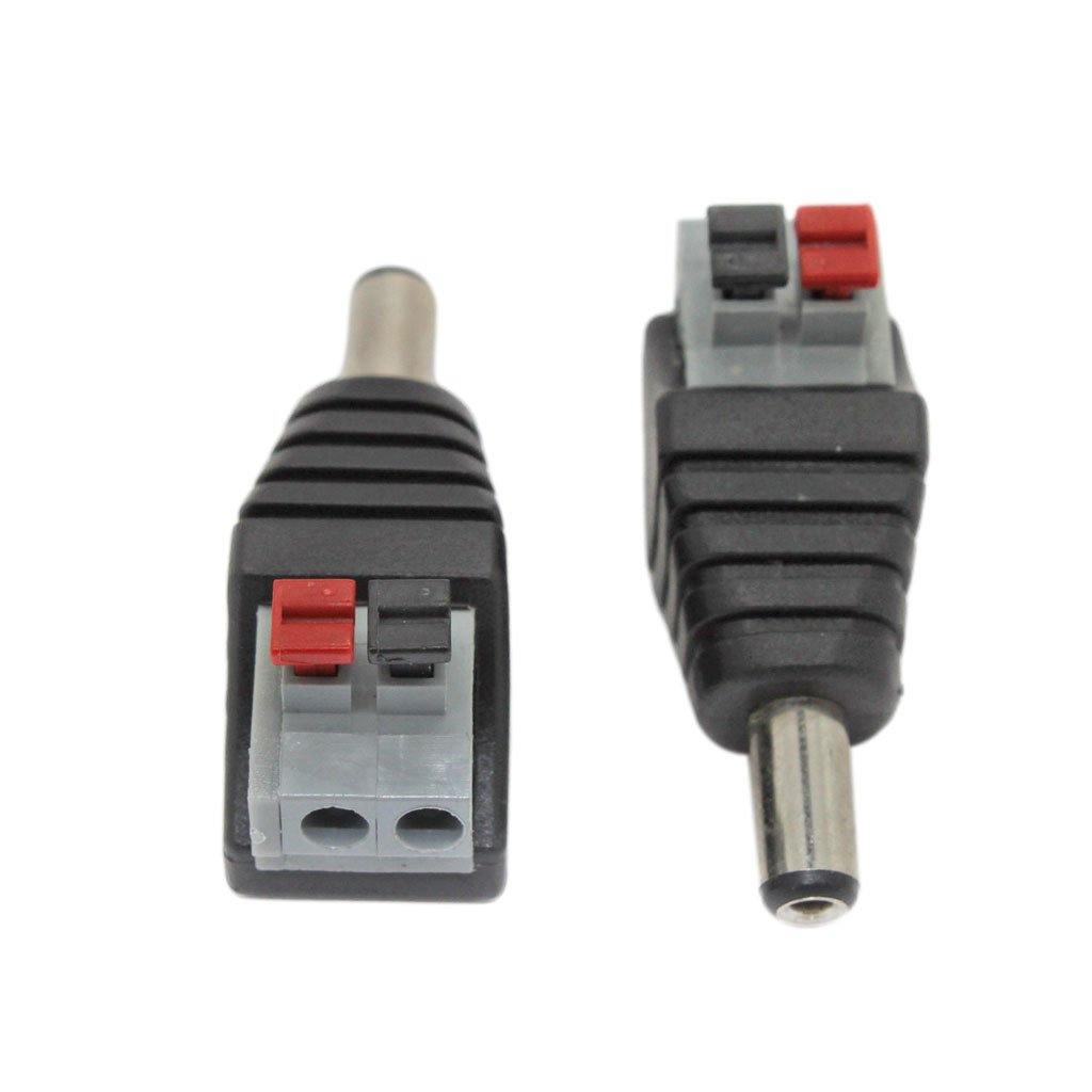 DC Male to 2-pin Connector (2.1mm x 5.5mm) (Quick Connect) (1pc ...